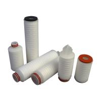 China 10 Inch 0.1um  0.22um Removal 69mm PP Pleated Filter Cartridge for sale