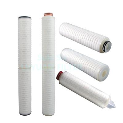 China DOE Thread 60 inch 0.45 Micron Pleated Membrane PTFE Water Filter for sale