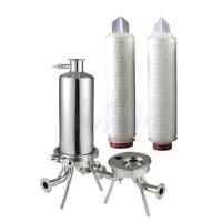 China oil filed  treatment OD 2.5 inch 222/fin 5 microns pleated fiber material oil filter element cartridge for sale
