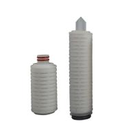 China DOE Thread 60 inch 0.45 Micron Pleated Membrane PTFE Water Filter for sale