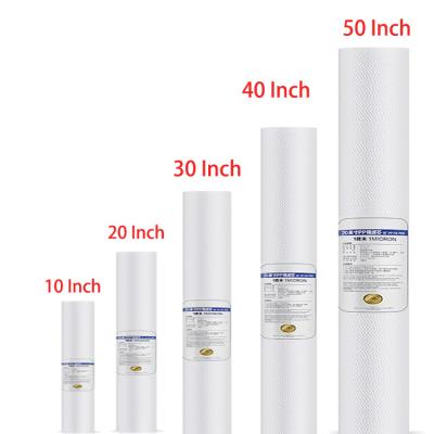 China SGS 70mm 2 micron 5 Micron PP Spun Filter Cartridge for sale
