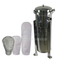 China 5 Microns 304 Bag Filter Housings Stainless Steel For Water Liquid Treatment System for sale