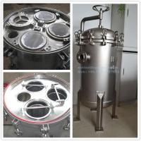 China SUS304 Stainless Steel 180*450mm Triple Bag Filter Housings for sale