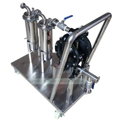 China Trolley Water Pump Set 2.0Mpa SS316 Liquid Filtration Machine for sale