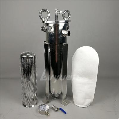 China Bolt Type Clamp Sealing SS316L 1'' 2'' 3'' NPT Bag Filter Housings for sale