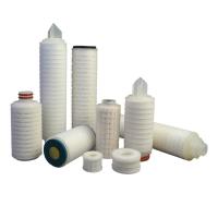 China 0.1 0.2 Micron PTFE PES Nylon PP Membrane Pleated Filter Cartridge for sale
