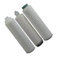 China 0.1 0.2 Micron PTFE PES Nylon PP Membrane Pleated Filter Cartridge for sale