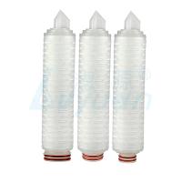 China 0.7m2 10 Micron OD 100mm Pleated Filter Cartridge For Pre Filtration for sale