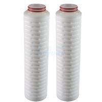 China 0.7m2 10 Micron OD 100mm Pleated Filter Cartridge For Pre Filtration for sale