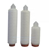 China PP membrane 0.2um 0.45um Pleated Fiberglass Micron Cartridge Filters for sale