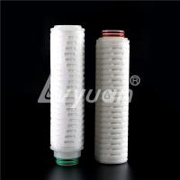 China PP membrane 0.2um 0.45um Pleated Fiberglass Micron Cartridge Filters for sale