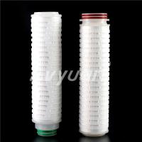 China PP membrane 0.2um 0.45um Pleated Fiberglass Micron Cartridge Filters for sale