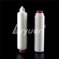 China PP membrane 0.2um 0.45um Pleated Fiberglass Micron Cartridge Filters for sale