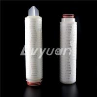 China PP membrane 0.2um 0.45um Pleated Fiberglass Micron Cartridge Filters for sale