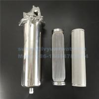 China 99% 20 Micron Pleated Stainless Steel Mesh Filter Cartridge for sale