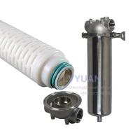 China Microporous 0.2 Micron PP PTFE PES Membrane Pleated Water Filter for sale