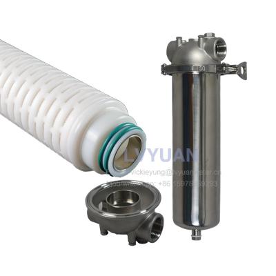 China Microporous 0.2 Micron PP PTFE PES Membrane Pleated Water Filter for sale