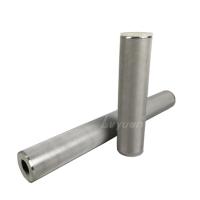 China Backwash 70mm 50 80 125 Micron Sintered Stainless Steel Filter for sale