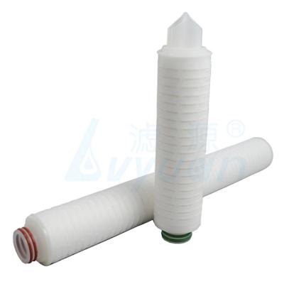 China Beverage Filtration 20inch 0.2 Micron Pleated Membrane Filter Cartridge for sale