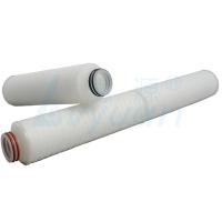 China Beverage Filtration 20inch 0.2 Micron Pleated Membrane Filter Cartridge for sale