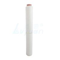 China Beverage Filtration 20inch 0.2 Micron Pleated Membrane Filter Cartridge for sale