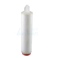 China Beverage Filtration 20inch 0.2 Micron Pleated Membrane Filter Cartridge for sale