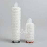 China ISO9001 115mm OD 50um Polypropylene Pleated Filter Cartridge for sale