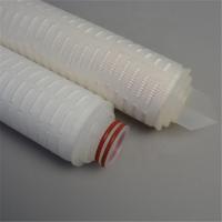 China 28mm ID PTFE PP Pleated Filter Cartridge With 226 222 Flat / Fin for sale