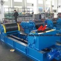 China Lead Screw Adjusting Welding Turning Rolls 20Tons With Steel Rubber Roller for sale