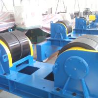 China Lead Screw Adjusting Welding Turning Rolls 20Tons With Steel Rubber Roller for sale
