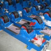 China Lead Screw Adjusting Welding Turning Rolls 20Tons With Steel Rubber Roller for sale