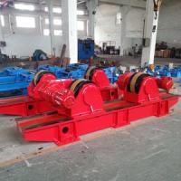 China VFD Control 100tons Adjustable Welding Rotator PU Metal Wheel Welding Roller for sale