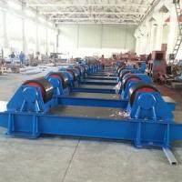 China VFD Control 100tons Adjustable Welding Rotator PU Metal Wheel Welding Roller for sale
