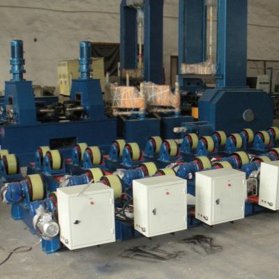 China Lead Screw Pipe Welding Rotator VFD PU Metal Rubber Wheel for sale