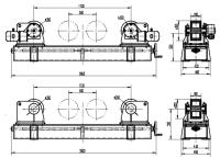China CHGK 20 Tons VFD Welding Turning Roll Adjustable Lead Screw for vessel welding for sale
