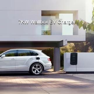 China Outdoor Wallbox EV Charger 7KW AC with 5m Cable IP65 Natural Cooling IEC 61851 for sale