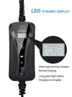 China 7KW Portable EV Charger 32A Single Phase AC Charging Gun with IEC 62196 Connector CE Certified for sale