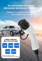 China 7KW Portable EV Charger 32A Single Phase AC Charging Gun with IEC 62196 Connector CE Certified for sale
