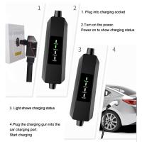 China IEC 61851 16A Portable AC EV Charger 3.5KW 5M Cable Type 2 for sale