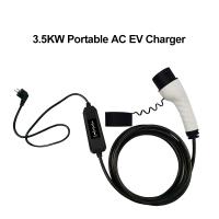 China IEC 61851 16A Portable AC EV Charger 3.5KW 5M Cable Type 2 for sale
