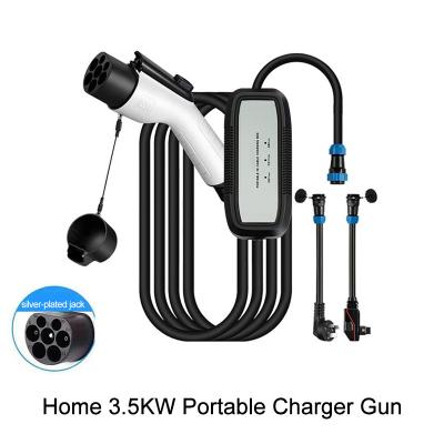 China Portable Electric Car Charger 3.5KW 16A Type 2 20M Cable AC EV Charger 220V 60Hz for sale