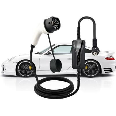 China 3.5kW Portable AC EV Charger 8A-24A Adjustable IP66 Waterproof Type 2 Plug for sale