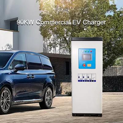 China 90kW DC Commercial EV Charger Dual Gun IP54 Outdoor Floor Mounted Charging Station for sale