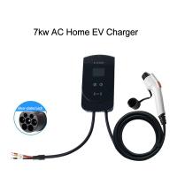 China 7KW AC Wall Box EV Charger with 5M Cable IP65 IEC 61851 Home Use for sale