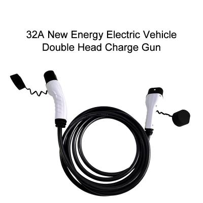 China 22kW 32A 3-Phase EV Charging Extension Cable 5m Type 2 IEC 62196 for sale