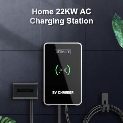 China OCPP 2.0J Wallbox EV Charger 32A Portable Level 2 Electric Car Charger 22kW 3 Phase for sale