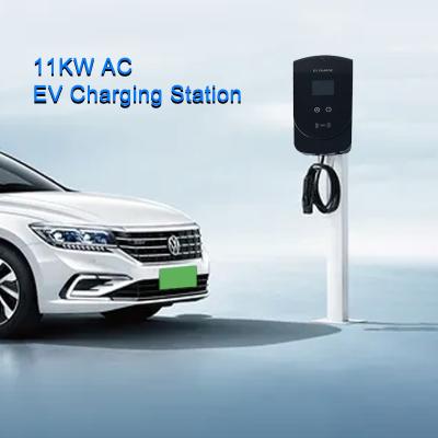 China CE Certified 11kW 16A AC EV Charging Station with Type 2 Connector IP65 for sale