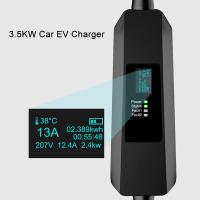China 3.5kW 16A Portable EV Charger with LCD Display IP55 CE IEC 80V-250V for sale