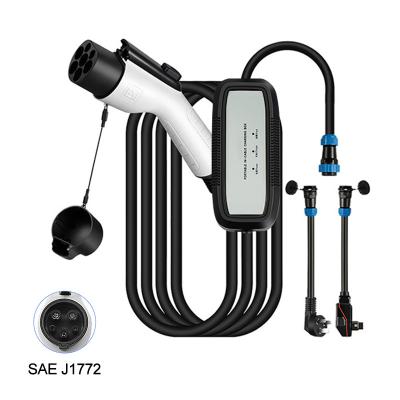 China 3.5KW Portable AC EV Charger SAE J1772 16A 32A 220V 50Hz 60Hz for Electric Vehicles for sale
