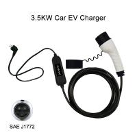China 3.5KW 16A/32A Portable EV Charger Cable 5M SAE J1772 Type 1 IP55 for sale